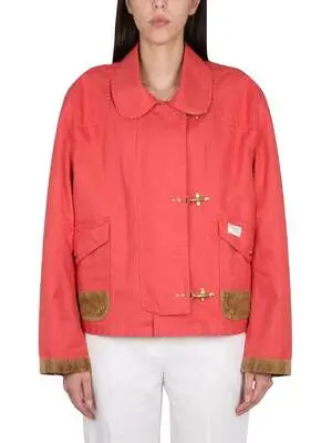 FAY Caban" Jacket With Three Hooks - Red