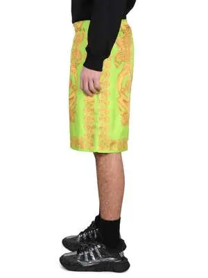Versace Printed Elasticated Shorts - Green