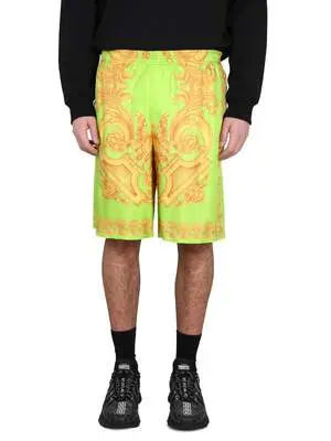 Versace Printed Elasticated Shorts - Green