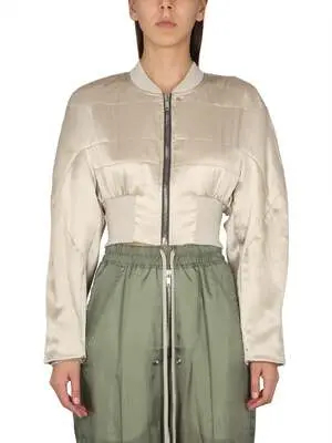 Rick Owens RICK OWENS Girdered Flight Jacket Gray