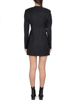 Acne Studios Wool Dress With Cut-out Detail