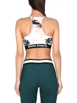 Palm Angels Sports Top With Palm Tree Print