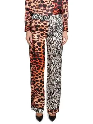 Roberto Cavalli Wide Leg Printed Trousers - Pink
