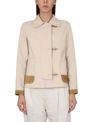 FAY Three-hook Jacket - Cream