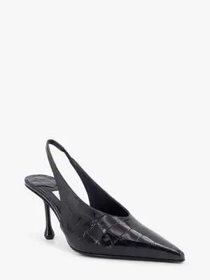 JIMMY CHOO Patent Leather Pumps With Crocodile Print