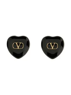 Valentino Garavani Coeur Royal Earrings - Black