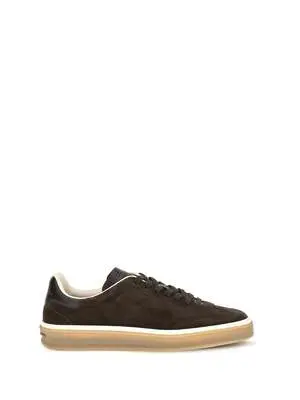 Loro Piana Suede Tennis Walk Sneakers - Brown