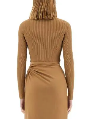 Max Mara Viscose Crepe Crop Top - Cream