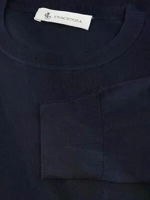PIACENZA CASHMERE 1733 Merino Wool Crew Neck Sweater - Blue