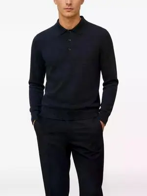RETORI Knitted Long-sleeve Polo Shirt