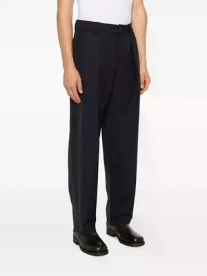 A.p.c. Pleated Straight-leg Trousers - Blue
