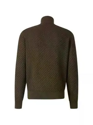 Brioni Trama Weave Zip-through Cardigan