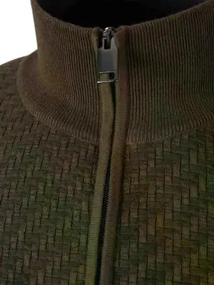 Brioni Trama Weave Zip-through Cardigan