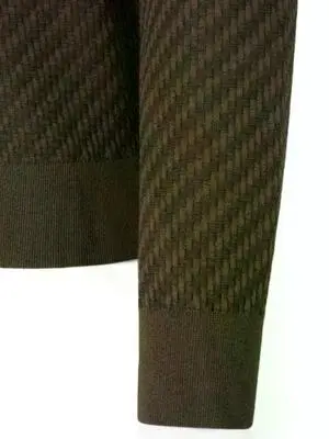 Brioni Trama Weave Zip-through Cardigan