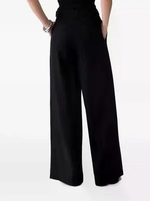 Liu Jo Flamed Viscose Wide-leg Trousers