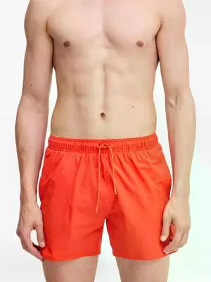 Armani Exchange Logo Patch Swim Shorts - Orange