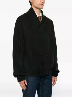 TOM FORD Ribbed Knit Shawl Collar Cardigan