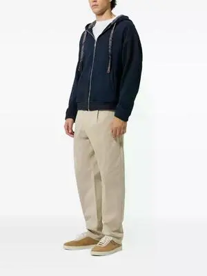 Missoni Zigzag-trim Zip-up Hoodie