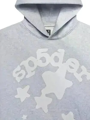 SP5DER Beluga Star Print Hoodie - Grey