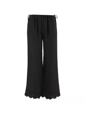 THE GARMENT Scalloped-hem Silk Trousers