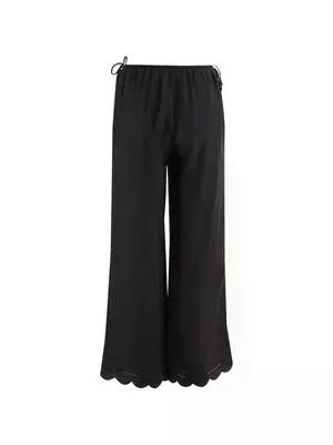 THE GARMENT Scalloped-hem Silk Trousers