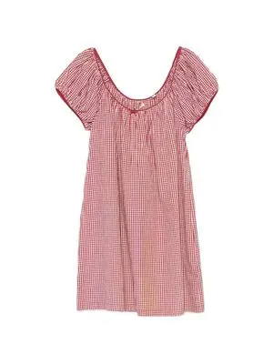 DÔEN Julia Gingham Print Mini Dress