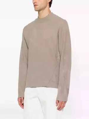 LEON EMANUEL BLANCK Ribbed-knit Panelled Sweater