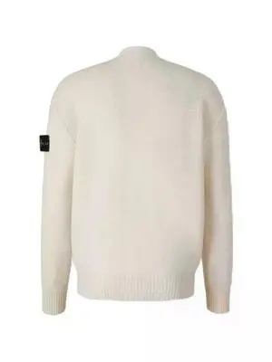 Stone Island Logo Patch V-neck Cardigan
