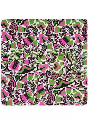 La DoubleJ Tulip Print Cocktail Napkin - Pink