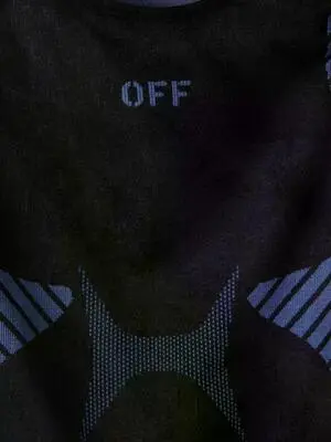 Off-White Cropped Logo Print Top
