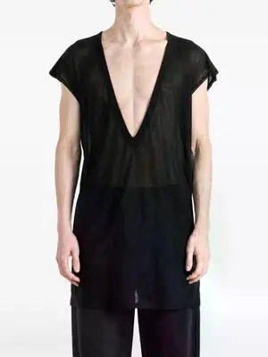 Rick Owens Dylan V-neck T-shirt - Black