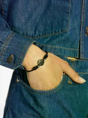 Versace Medusa Leather Bracelet