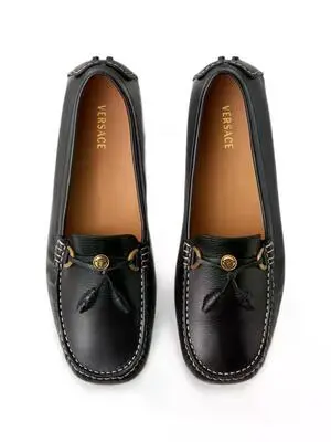 Versace Robin Leather Driving Shoes