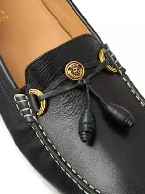 Versace Robin Leather Driving Shoes