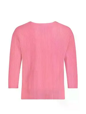 BETTY BARCLAY Ribbed Knit V-neck Top