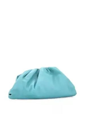 Bottega Veneta The Pouch Leather Clutch Bag - Blue