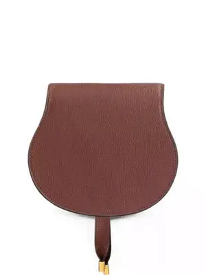 Chloé Small Marcie Saddle-stitch Crossbody Bag - Brown