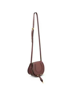 Chloé Small Marcie Saddle-stitch Crossbody Bag - Brown