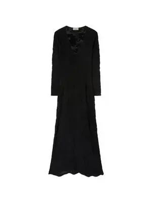 RETORI Retro Floral-lace Knitted Maxi Dress