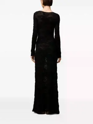 RETORI Retro Floral-lace Knitted Maxi Dress