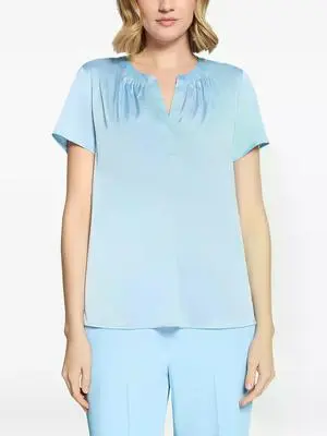 BETTY BARCLAY Pleated Satin-finish Blouse