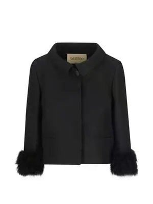 Valentino Garavani Feather Trim Jacket