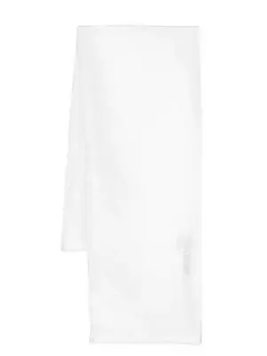 Emporio Armani Fully-pleated Scarf - White