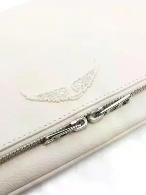 Zadig&Voltaire Rock Leather Clutch Bag - White