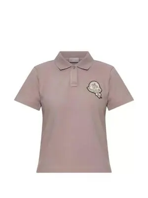 Moncler Logo Patch Polo Shirt - Pink