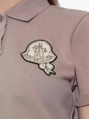 Moncler Logo Patch Polo Shirt - Pink
