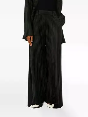 GESTUZ Tailored Pinstripe Wide-leg Trousers