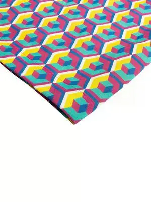 La DoubleJ Geometric-pattern Small Tablecloth - Yellow