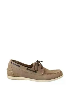 POLLINI Lace-up Suede Loafers