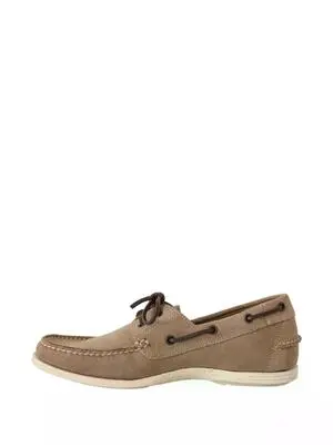 POLLINI Lace-up Suede Loafers